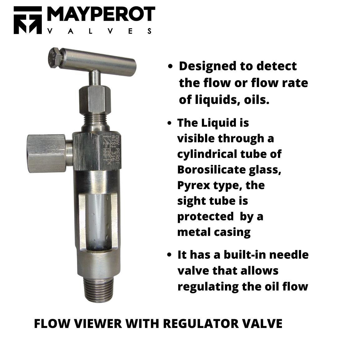 flow viewer with regulator valve to detect the rate of fluid